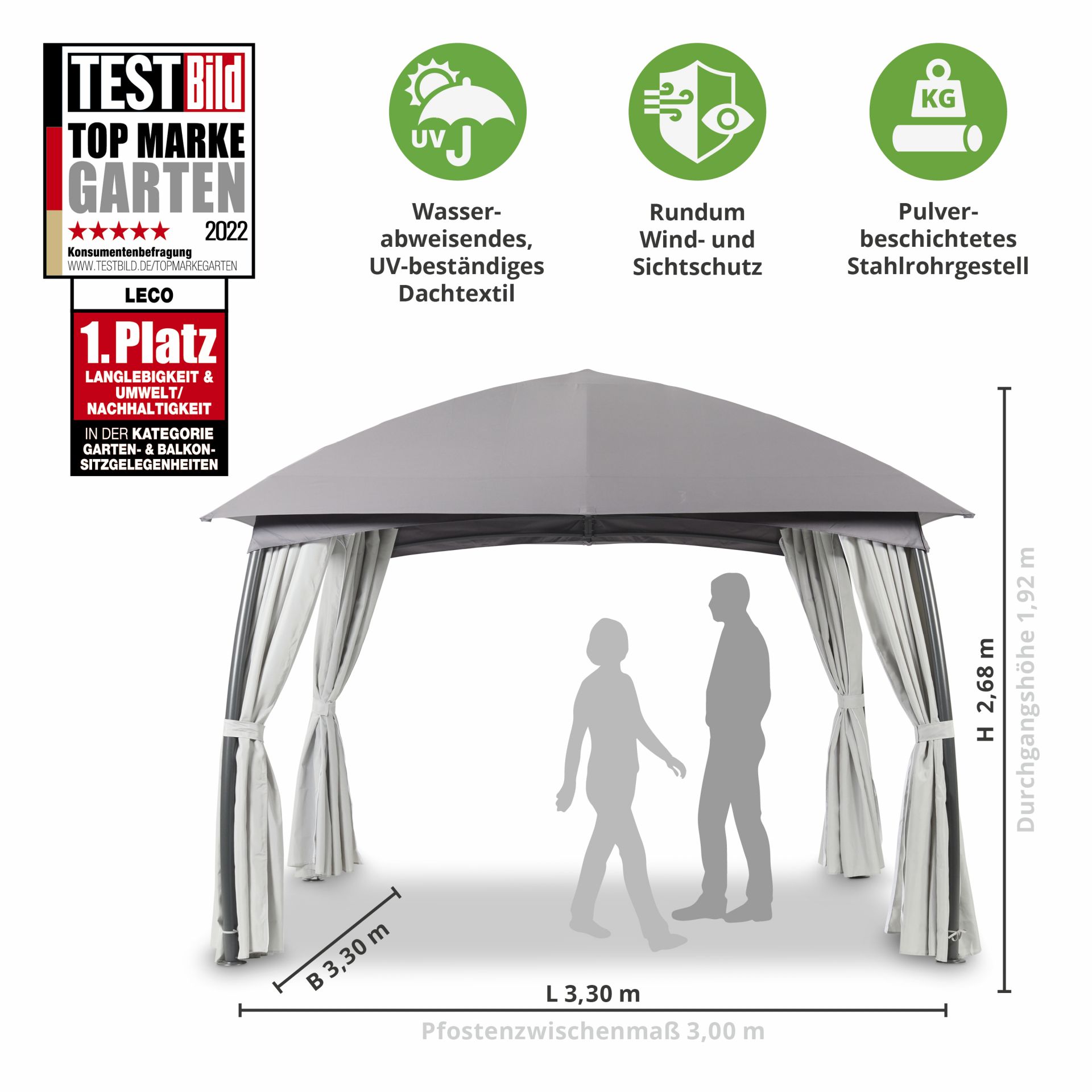 Wunderbar Leco Pavillon Light 3x3 Und Bewertungnie5981